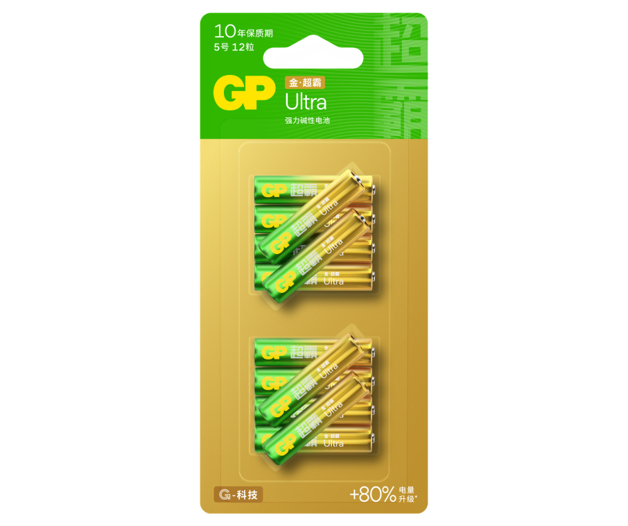 GP超霸Ultra金·超霸强力碱性电池7号12粒卡装 | GP超霸中国